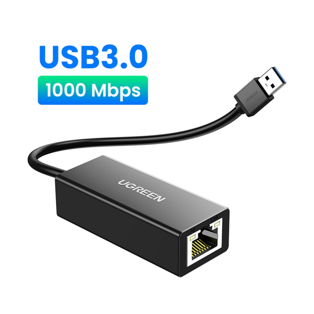 ADAPTADOR PARA INTERNET USB-A 3.0 /RJ45 GIGABIT ABS NEGROUGREEN CR111 ...