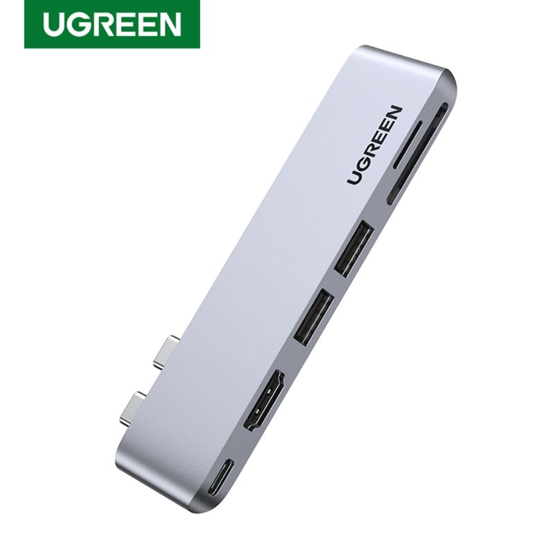 ADAPTADOR DUAL USB-C / HDMI + 2USB-A 3.0 + (SD/MICROSD) + USBC MACBOOK ...
