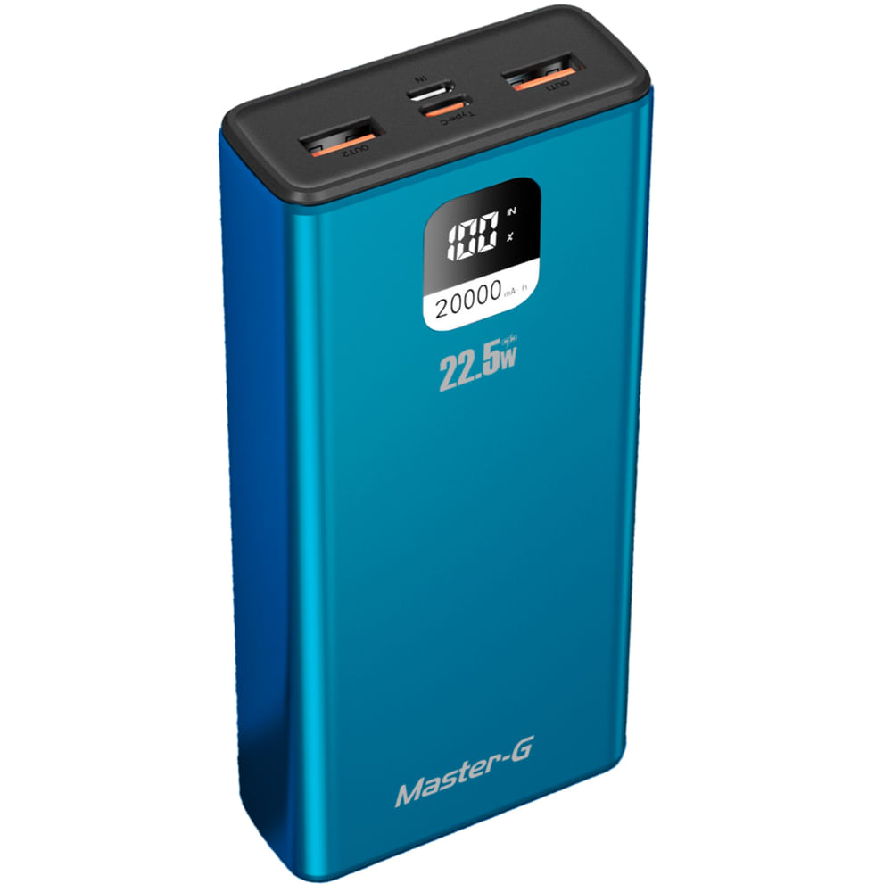 MASTER-G CARGADOR PORTATIL 20.000 MAH 22.5W UCP20LPD | smartstore.cl